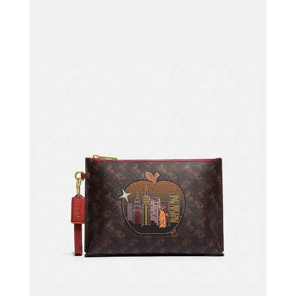 Coach | Bags | Charlie Pouch In Signature Canvas With Big Appleskyline ...